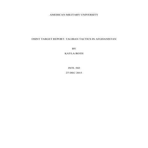 OSINT Target Report | DOC