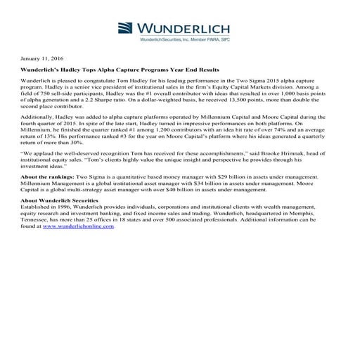 ECM Hadley Alpha Capture | PDF