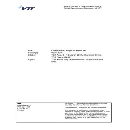 Component Design for Metal AM | PDF | Physics | Science