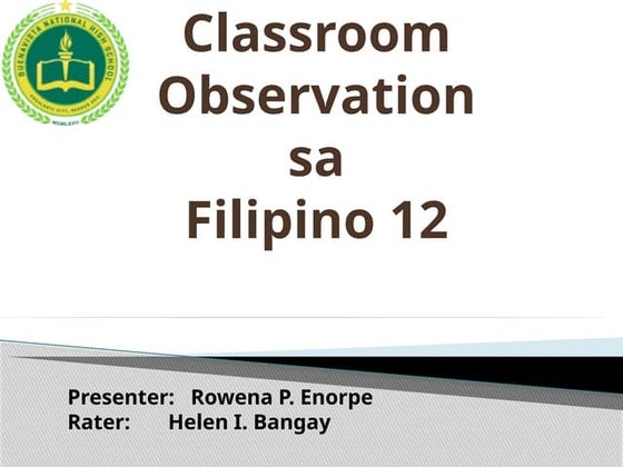 GRADE 4 FILIPINO LESSON PLAN | PDF
