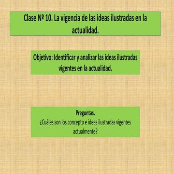 Octavo básico. Unidad 3. Clase 10. Vigencia de las ideas ilustradas en ...