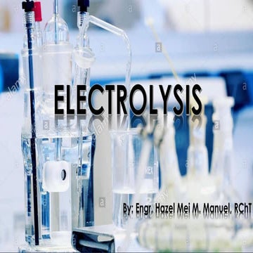 C1.1b Electrolysis 1st year college presentation | PDF