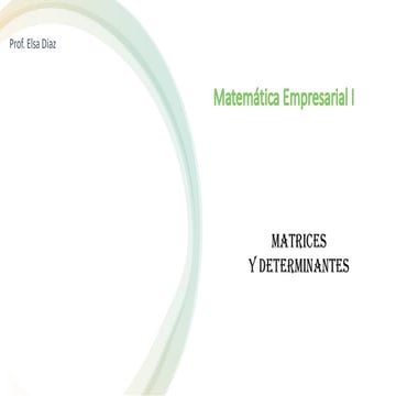 C10- matrices y determinantes.pdf matemáticas | PDF