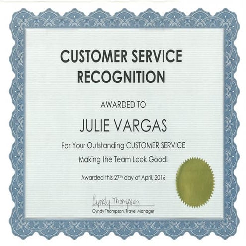 Customer Service Recognition | PDF