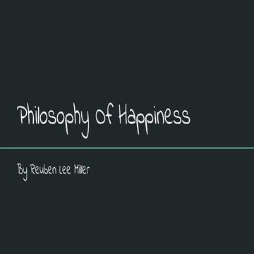 Philosophy Of Happiness | PPTX