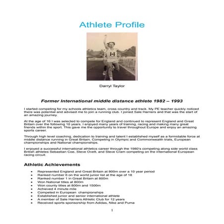 DARRYL Athlete profile | DOC