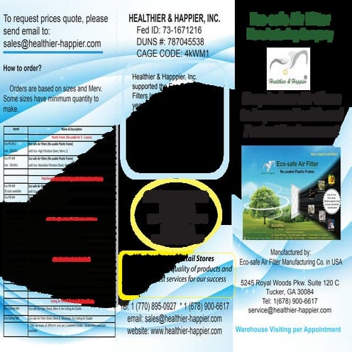 Brochure_Eco-safe Air Filter_2016.6 | PPT