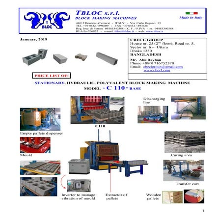 C110 concrete block making machine price list. | PDF | Home Appliances ...