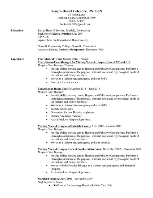 Joseph-daniel Letendre Bsn,rn presentations