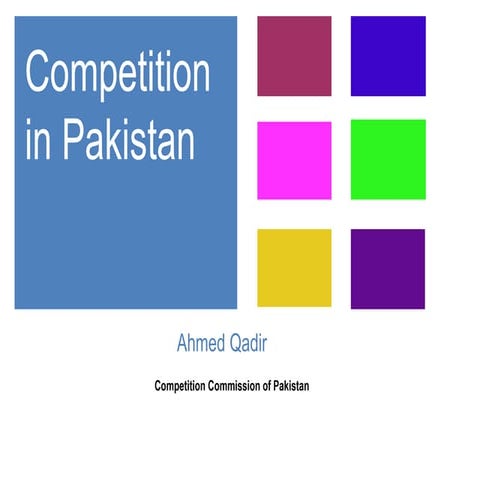 Day 1 Intro to CCP and Competition Law in Pakistan | PPT
