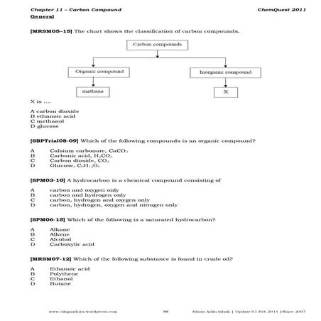 ChemQuest 2011-C11 | PDF
