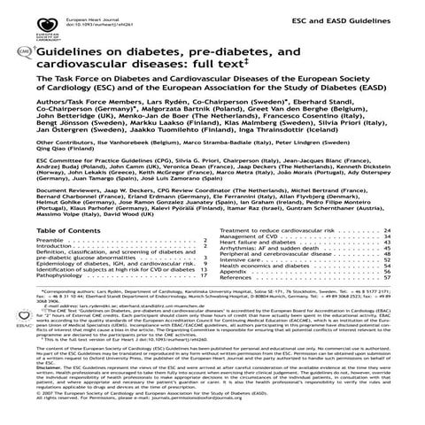 C11 esc easd guidelines on diabetes, pre-diab | PDF