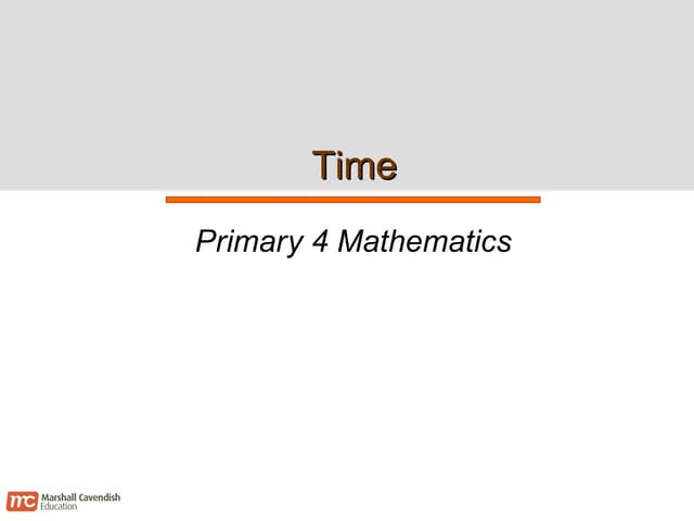 Time Measurement Math Grade 3 | PDF