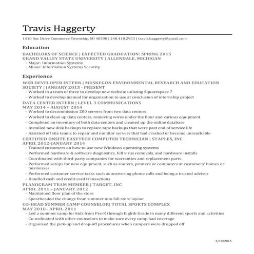 Connor O'Brien Resume | PDF