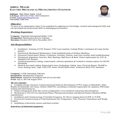 Resume Abdul Malik | DOC
