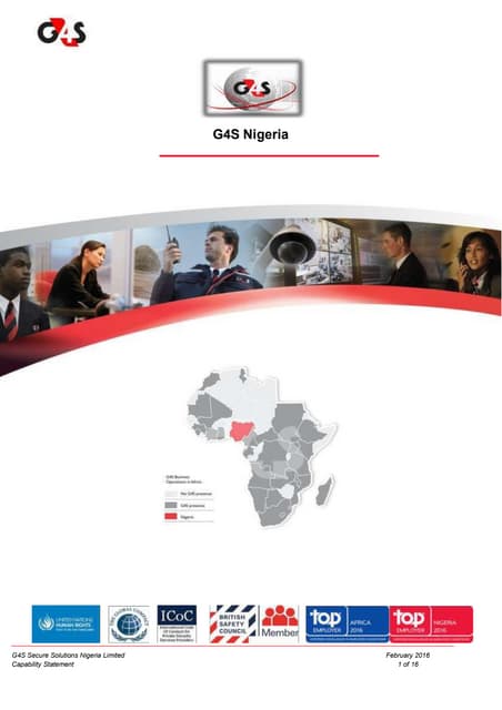 G4S Security Services - Company Profile G4S | PDF
