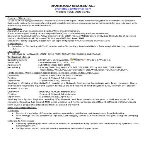 Imran resume WORD (1) | PDF