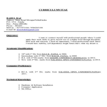 rahul resume 18 | PDF