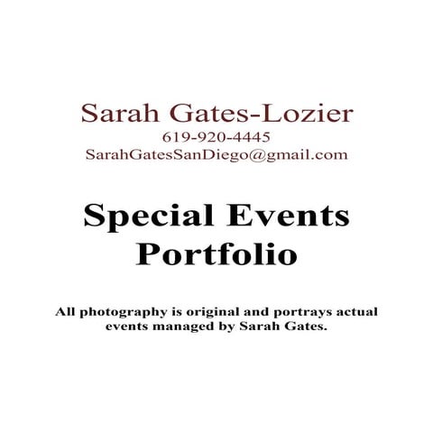Events Portfolio | PDF