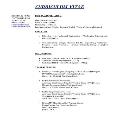 Samih.CV docx | DOCX