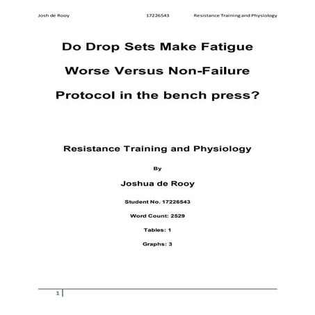 Resistance Training - Lab Assignment | PDF