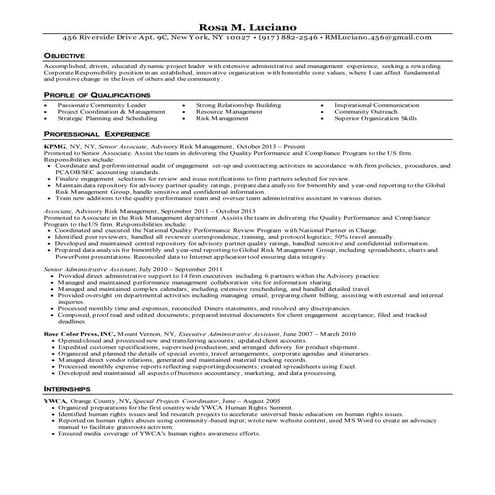 Luciano_Rosa_Resume KPMG - 2016 | DOCX | Non-Profit Organizations | Industries