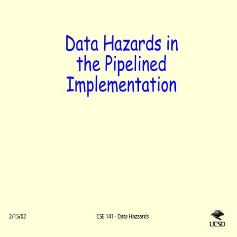Digital principles and computer organisation -dataHazard.ppt