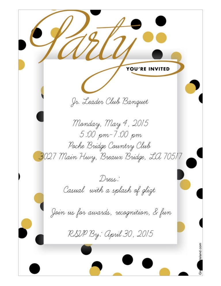 Banquet Invitation 2015 Banquet Invitation 2015