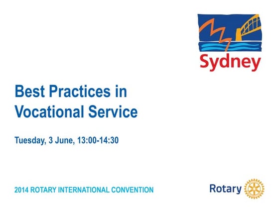 Bringing Vocational Service to Life: Rotary Code of Conduct | PPT