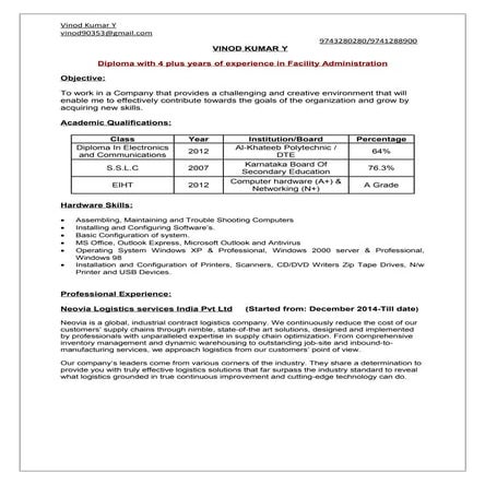 Vinod Kumar | DOC | Logistics | Business