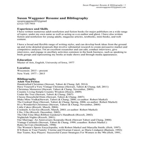 Susan Resume 1 | DOCX