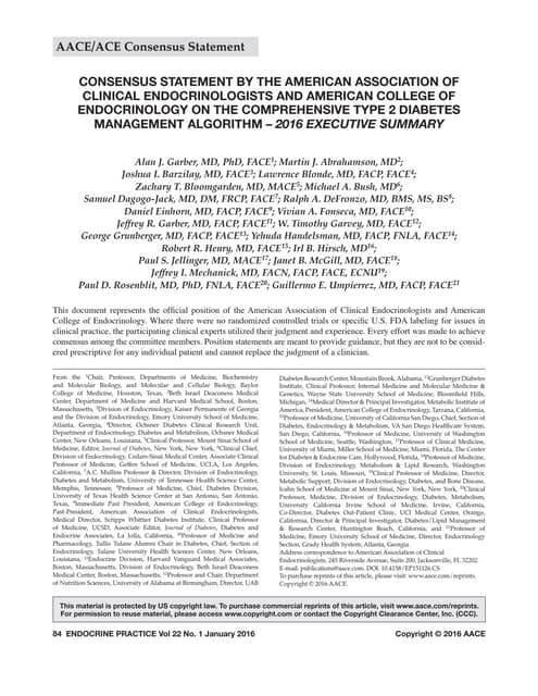 Management of Hyperglycemia in Type 2 Diabetes, 2015: A Patient ...