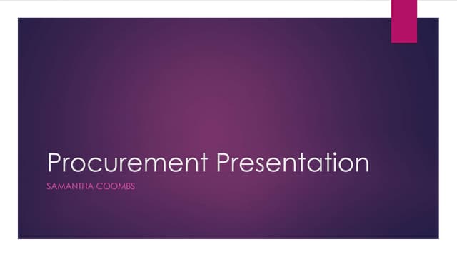 Procurement PowerPoint Presentation Slides | PDF