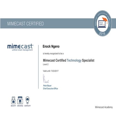 Mimecast_MCTS2_Certificate | PPT