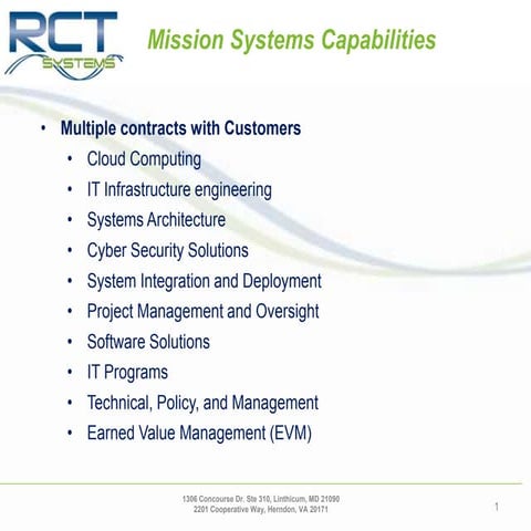 RCT Division Capabilities | PPTX