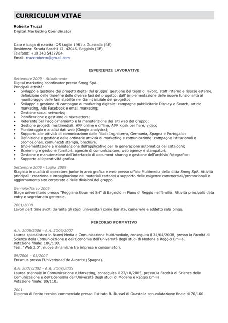 CV Valerio Battista | PDF