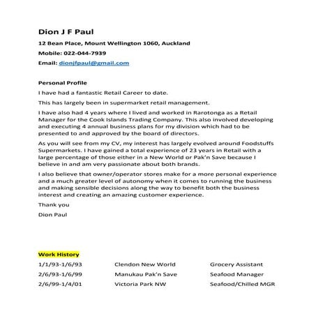 Dion Pauls CV 2016 | PDF