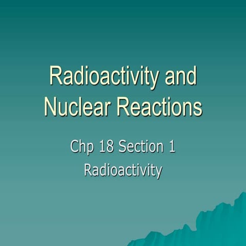 Radioactivity and Half-Life | PPT