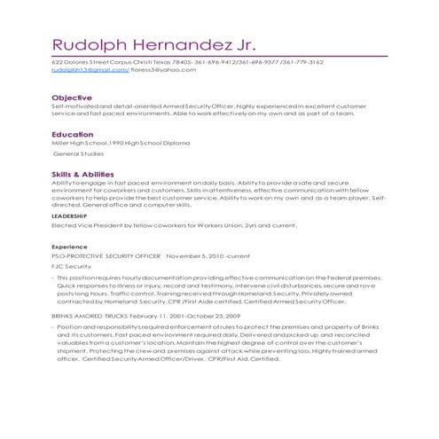 Rudy's resume | DOCX