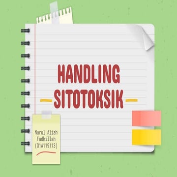 Pengantar sitostatika mata kuliah pengantar sitostatika.ppt
