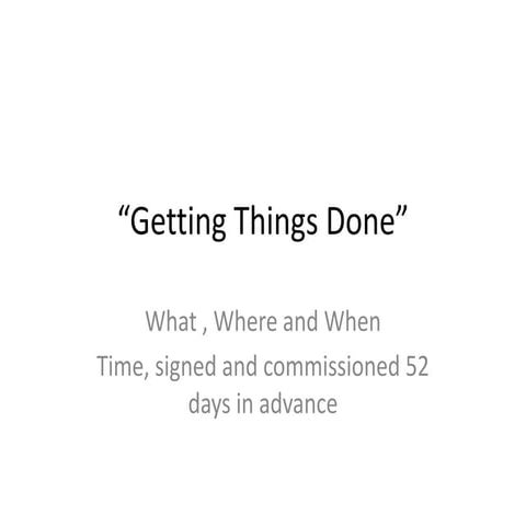 Getting Things Done | PPTX