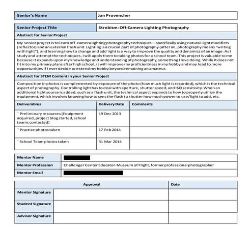 Senior project proposal | PDF