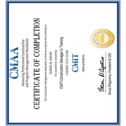 CMIT Certificate | PDF