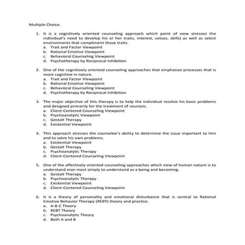 C1 and c2 (questions) | PDF