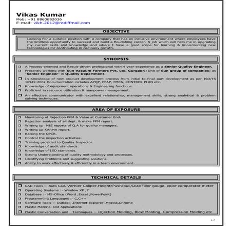 MPK Resume. | DOC