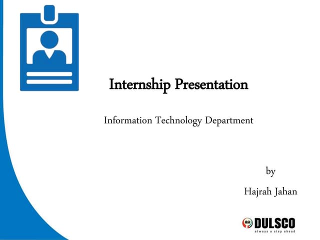 Final Internship presentation | PDF