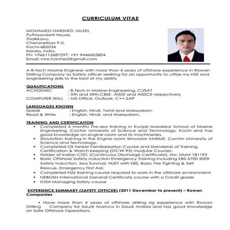 Mohamed Harshed Jaleel - CV | PDF