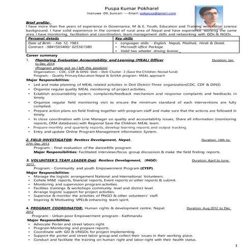 CV -Puspa Pokharel | DOCX