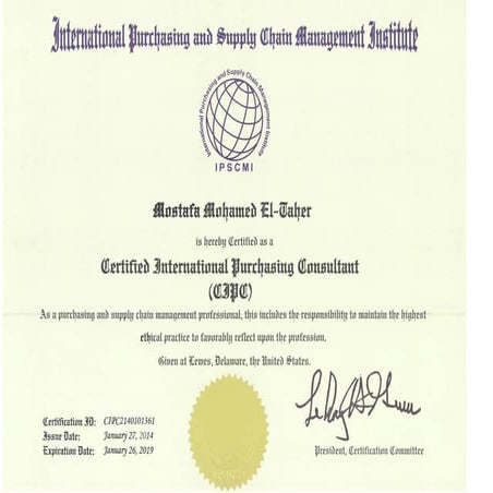 IPSCMI - Certified International Purchasing Consultant | PDF