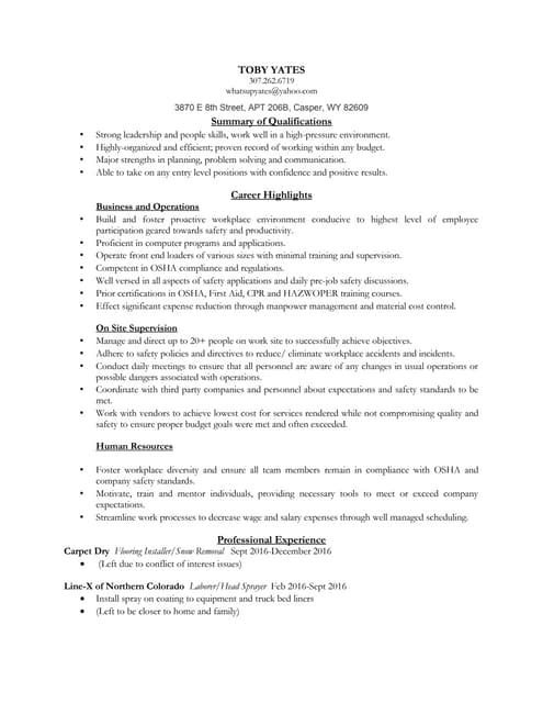 Adrian Smith Resume 1 | PDF